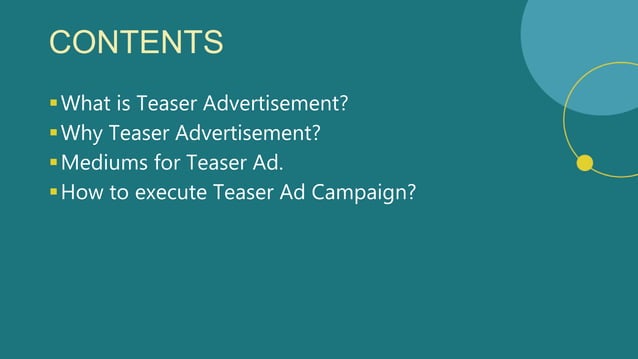 Integrated Marketing Communications - Teaser Ad campaign | PPT
