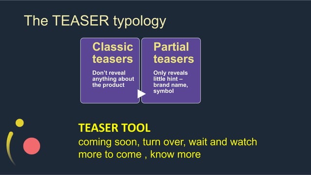 Integrated Marketing Communications - Teaser Ad campaign | PPT