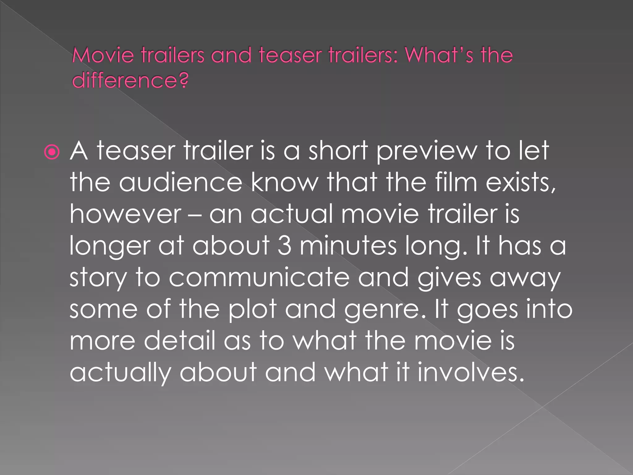 Teaser trailer power point | PPTX