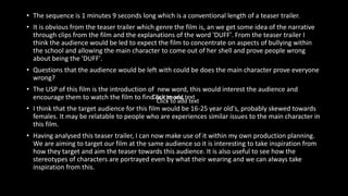 Teaser trailer textual analysis | PPT