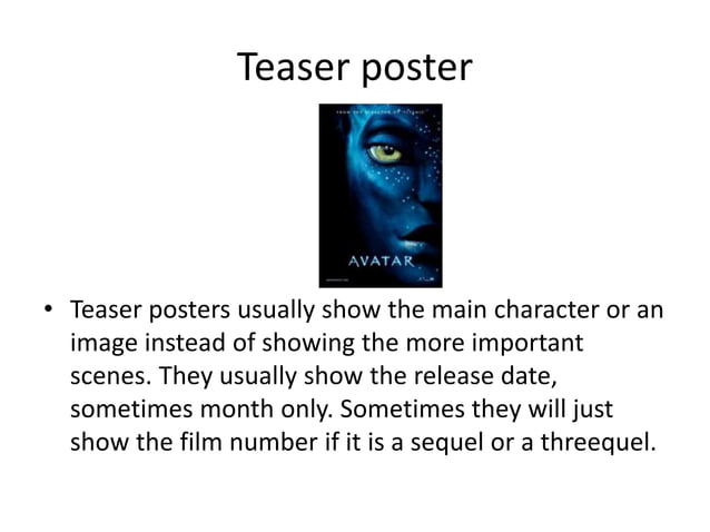 Teaser vs. official poster | PPTX