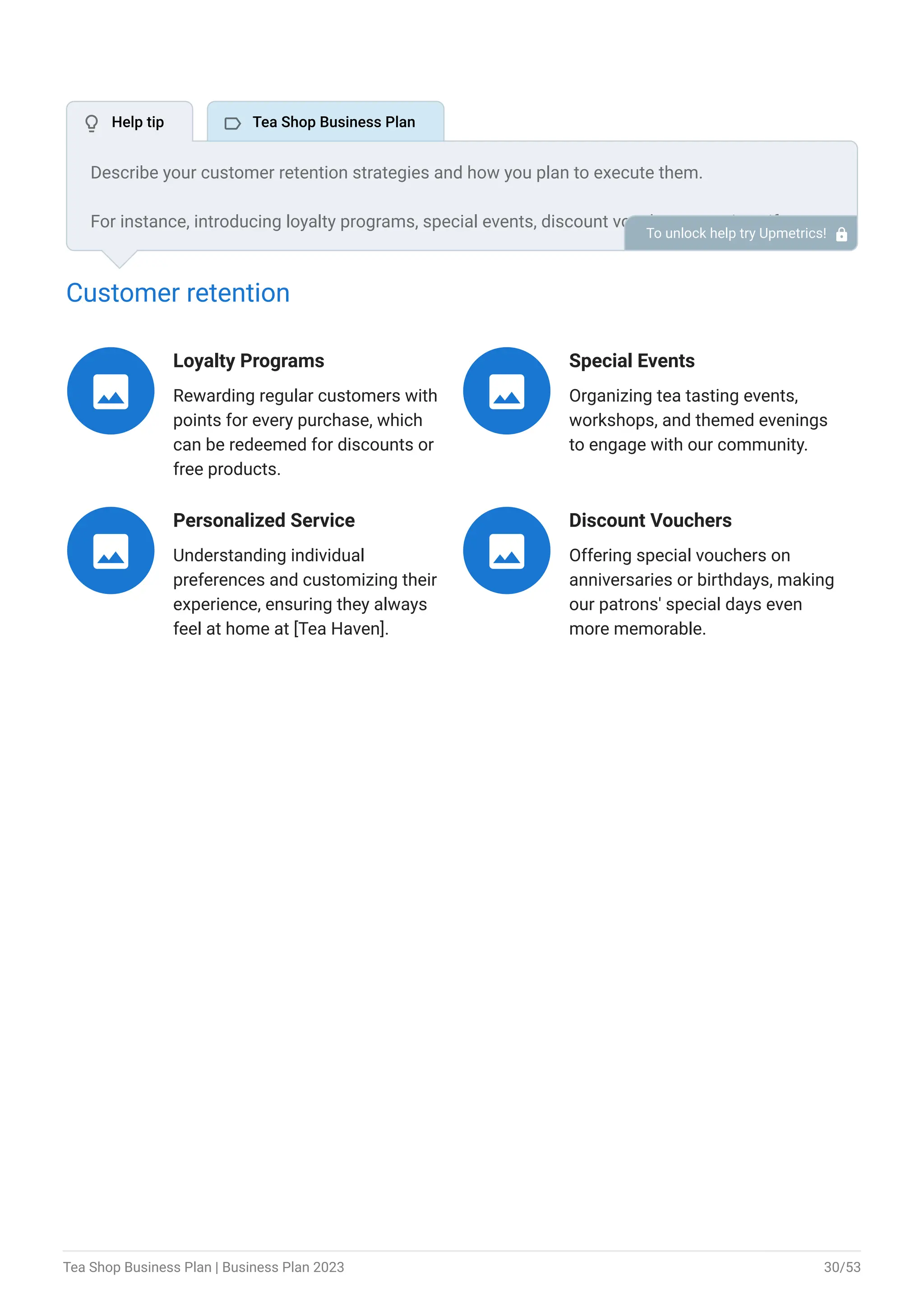 Tea Shop Business Plan Example | Upmetrics | PDF