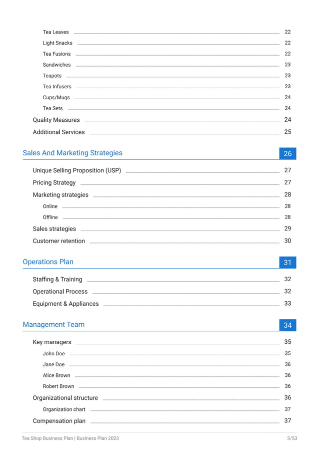 Tea Shop Business Plan Example | Upmetrics | PDF | Flower Shopping ...