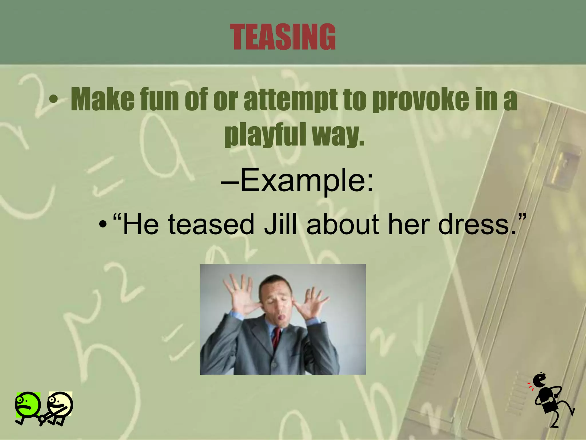 Teasing vs bullying | PPTX