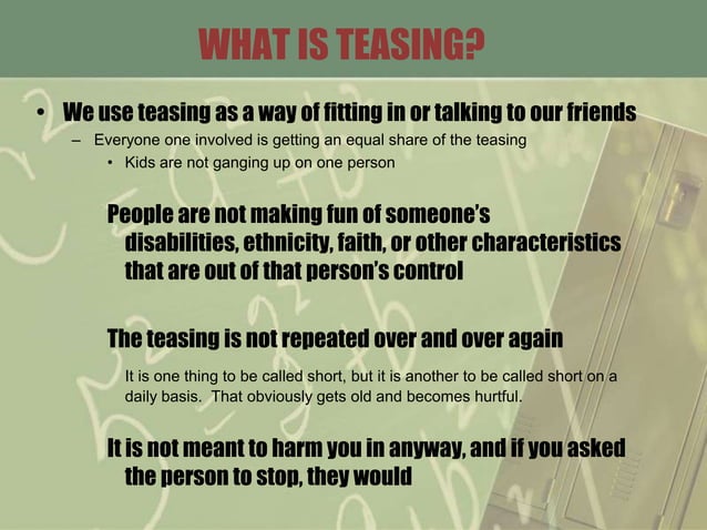 Teasing vs bullying | PPTX | Crime & Harmful Acts to Individuals ...
