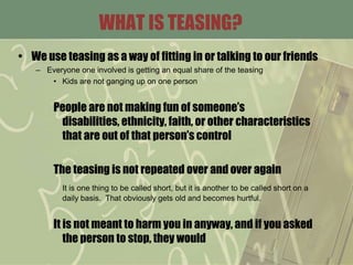 Teasing vs bullying | PPT