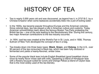 Tea - A Training Manual by Hemant Sharma | PPT