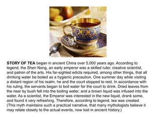Tea - A Training Manual by Hemant Sharma | PPT
