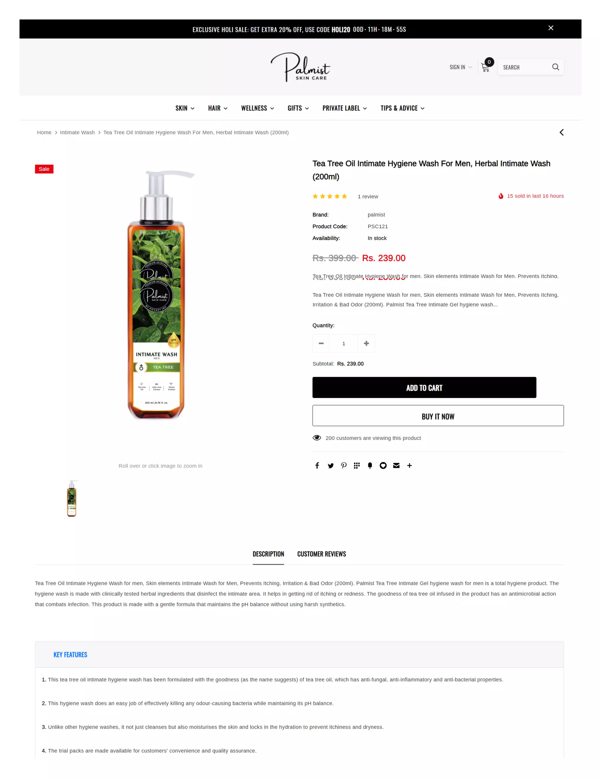 Tea tree oil intimate wash men | PDF