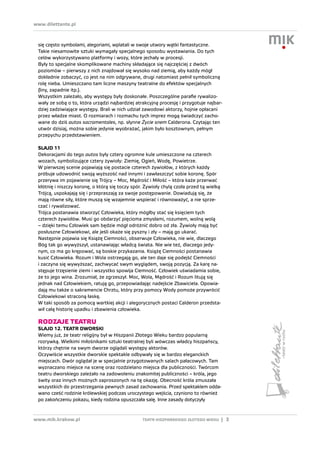 Teatr Hiszpańskiego Złotego Wieku - scenariusz prezentacji | PDF