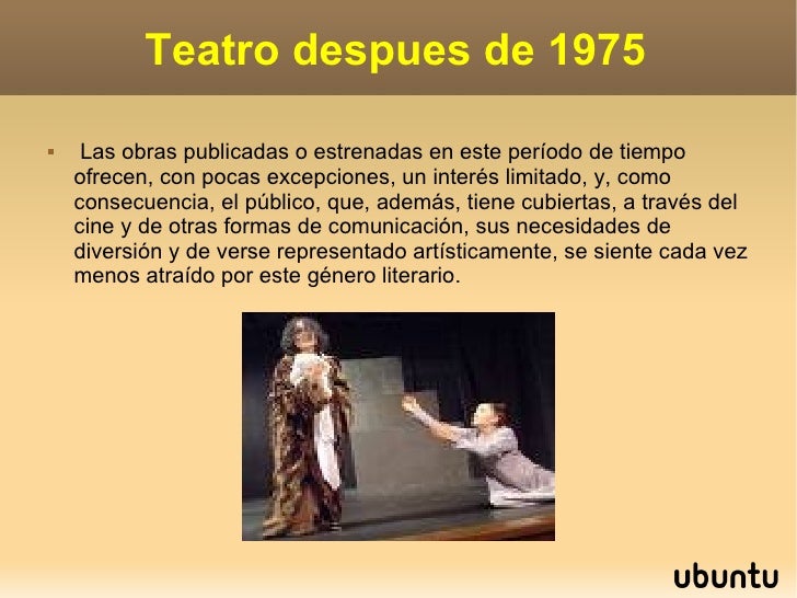 Teatro Despues De 1975 Teatro Despues De 1975