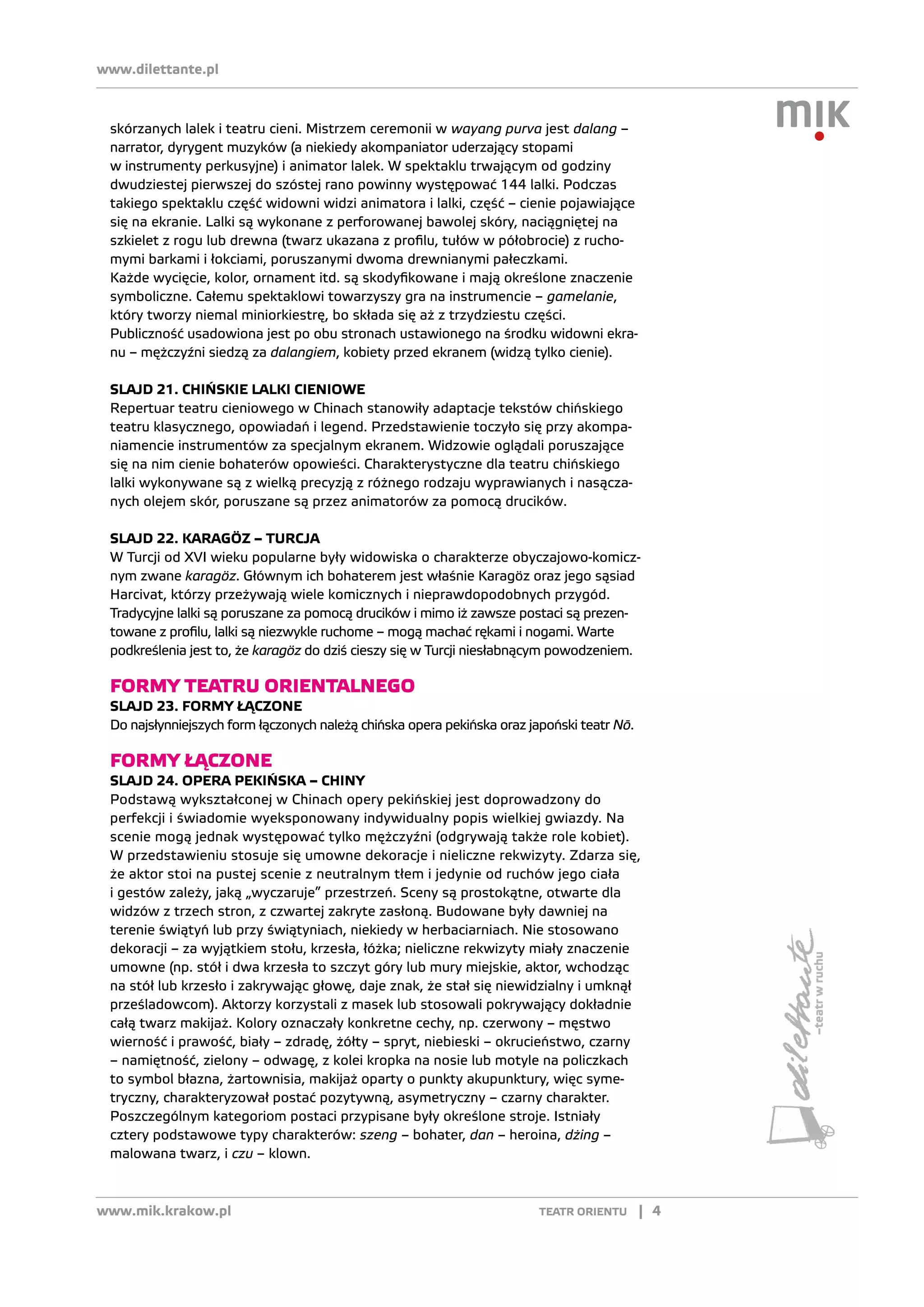 Teatr Orientu - scenariusz prezentacji | PDF