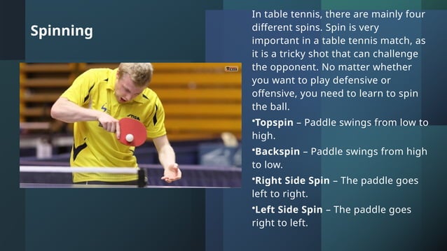 Table tennis complete ping pong game rules and regulations.pptx | Tennis | Sports