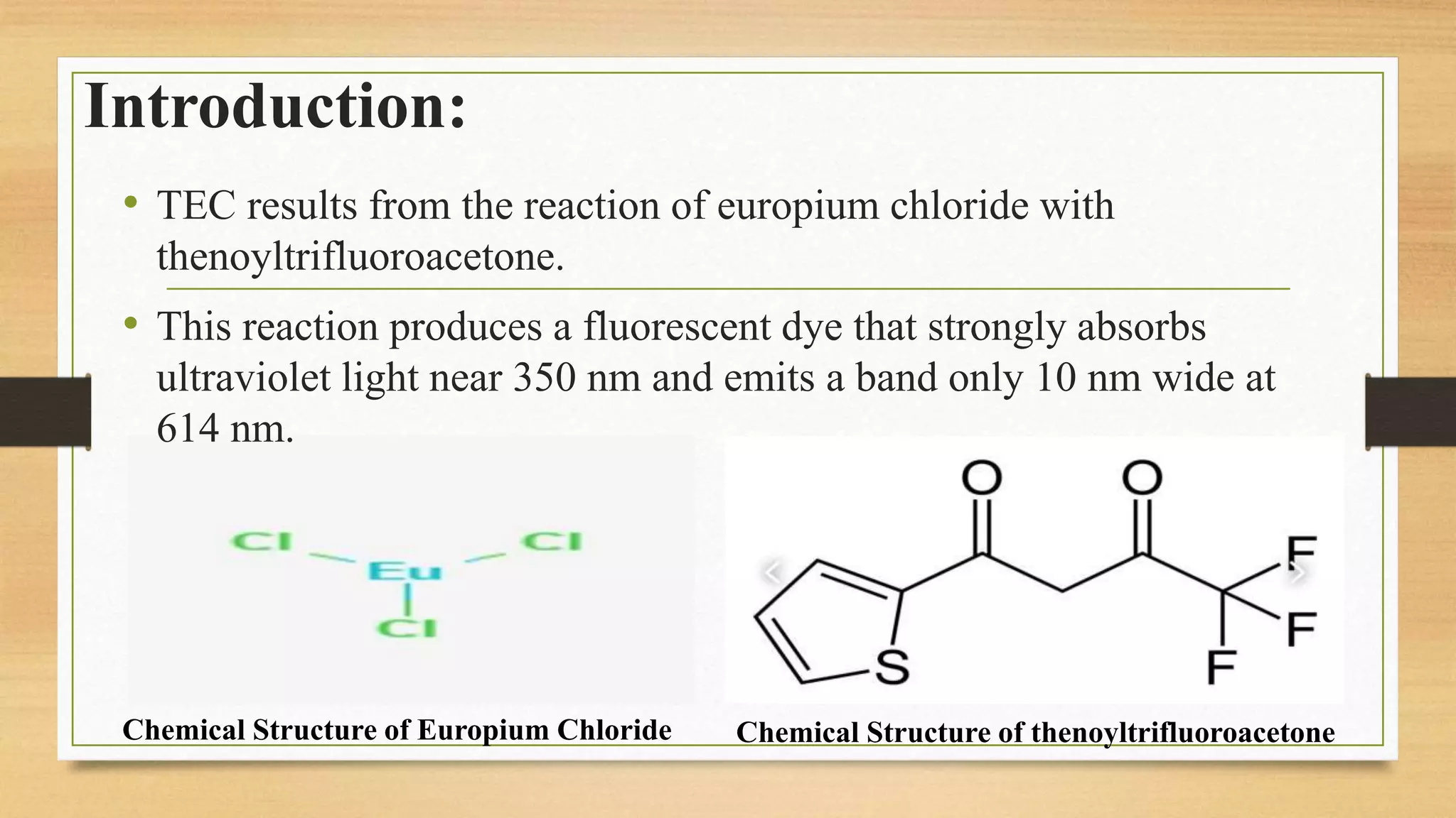 Thenoyl Europium Chelate (TEC) : Fingerprint Development Technique | PPTX