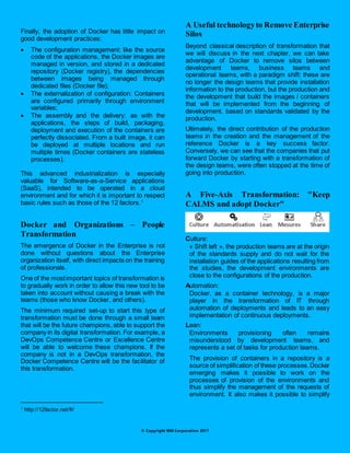 Docker's value for Development Teams in a DevOps Process | PDF