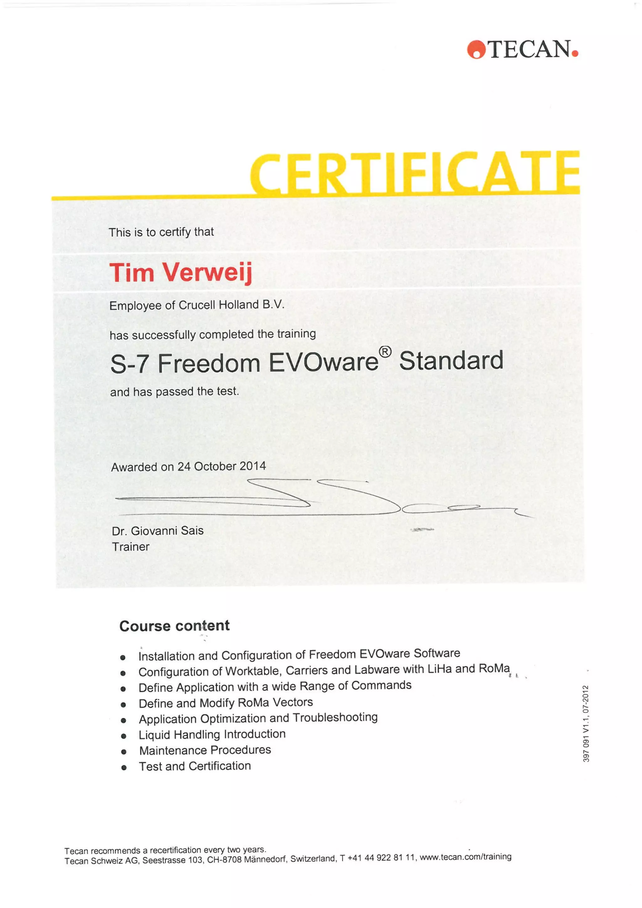 S-7 Tecan Freedom EVOware standard | PDF