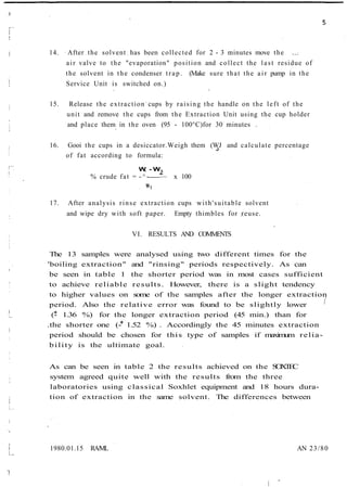 Tecator soxtec-vetbepaling-manual | PDF