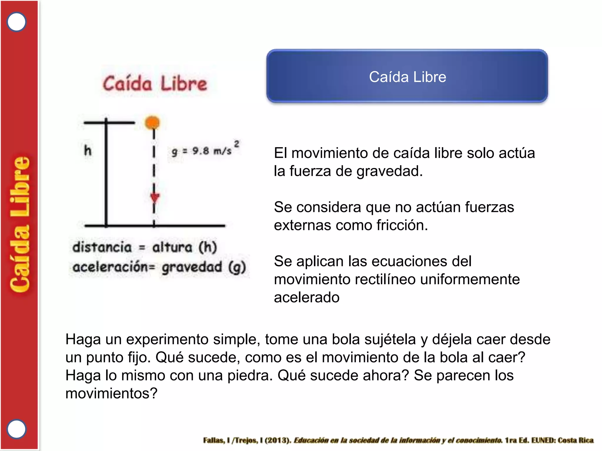 Movimiento de caída libre | PPTX | Physics | Science