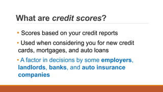 The Components of Credit Scores | PPTX