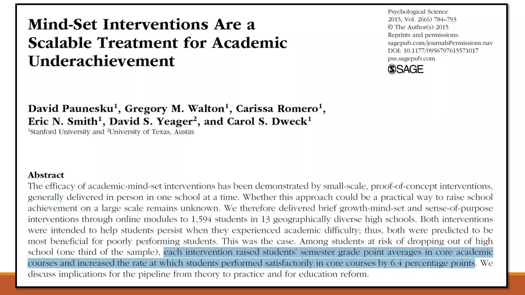 Introduction to the Mindset Model | PPTX