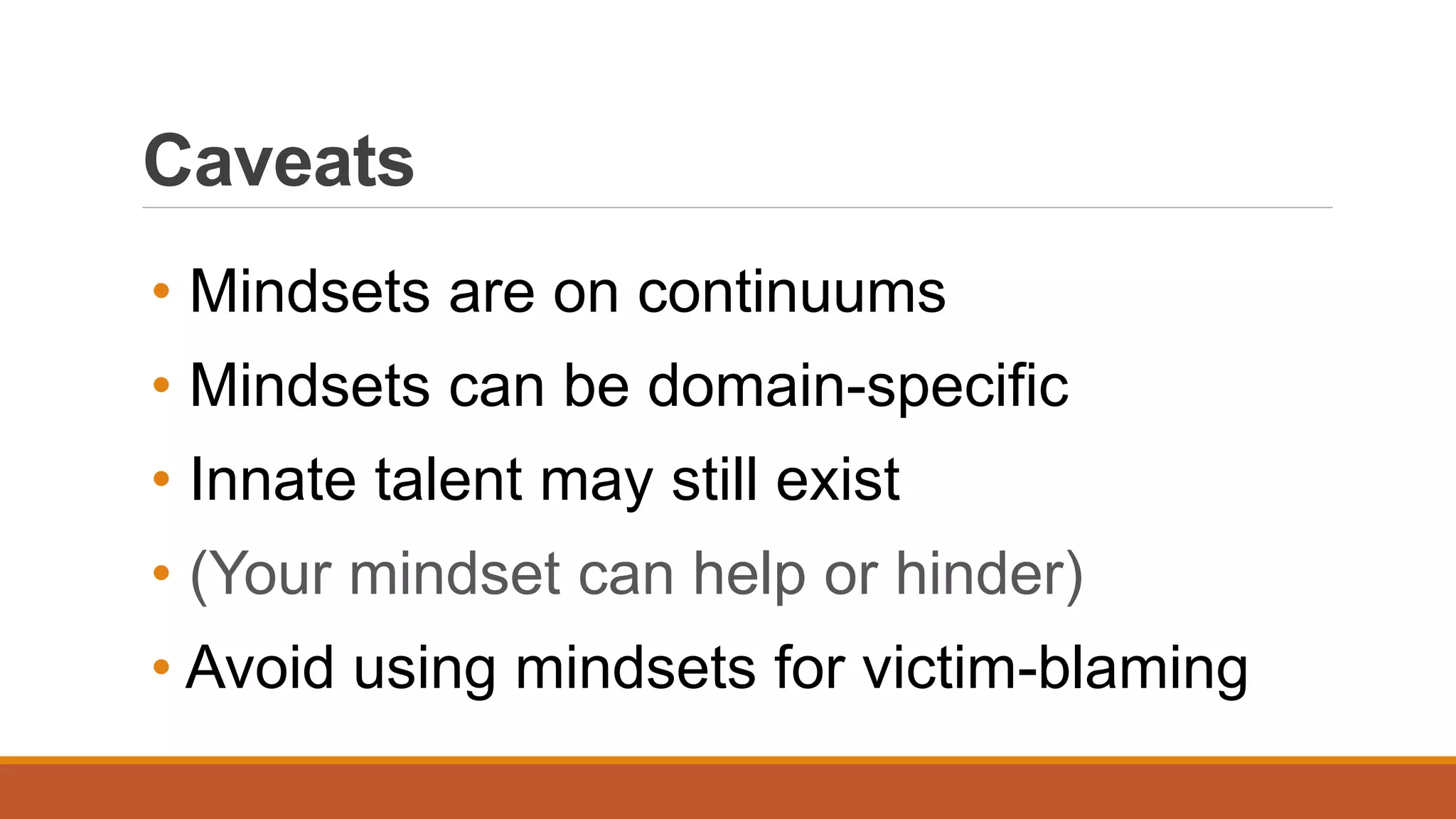 Introduction to the Mindset Model | PPTX