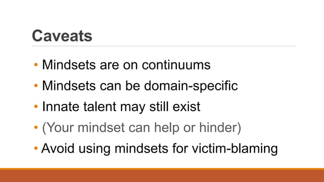 Introduction to the Mindset Model | PPTX | Education