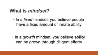 Introduction to the Mindset Model | PPTX