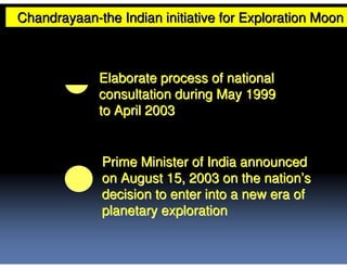 Chandrayan 1 The 1st lunar mission ppt free | PDF