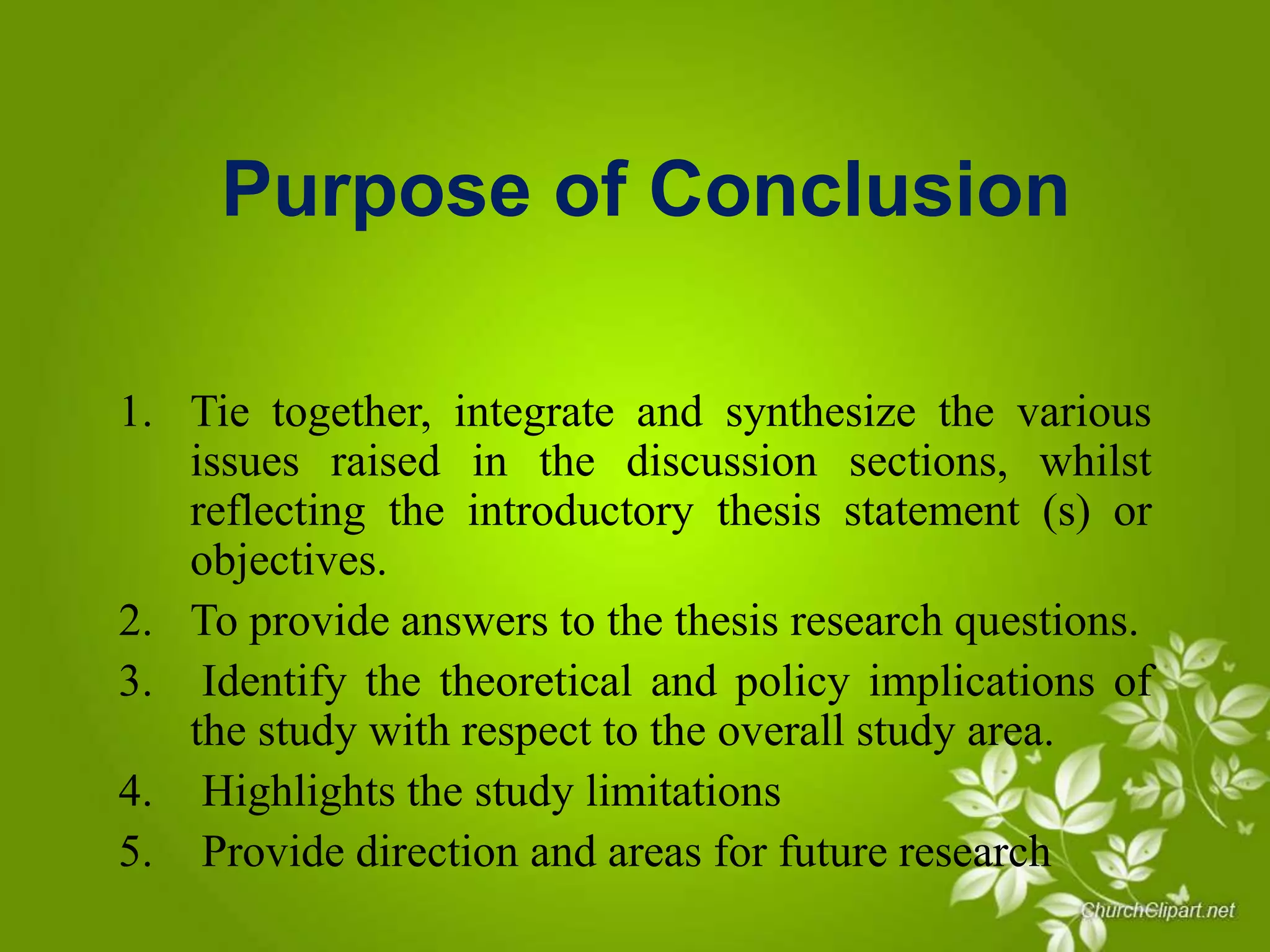 summary and conclusion | PPTX
