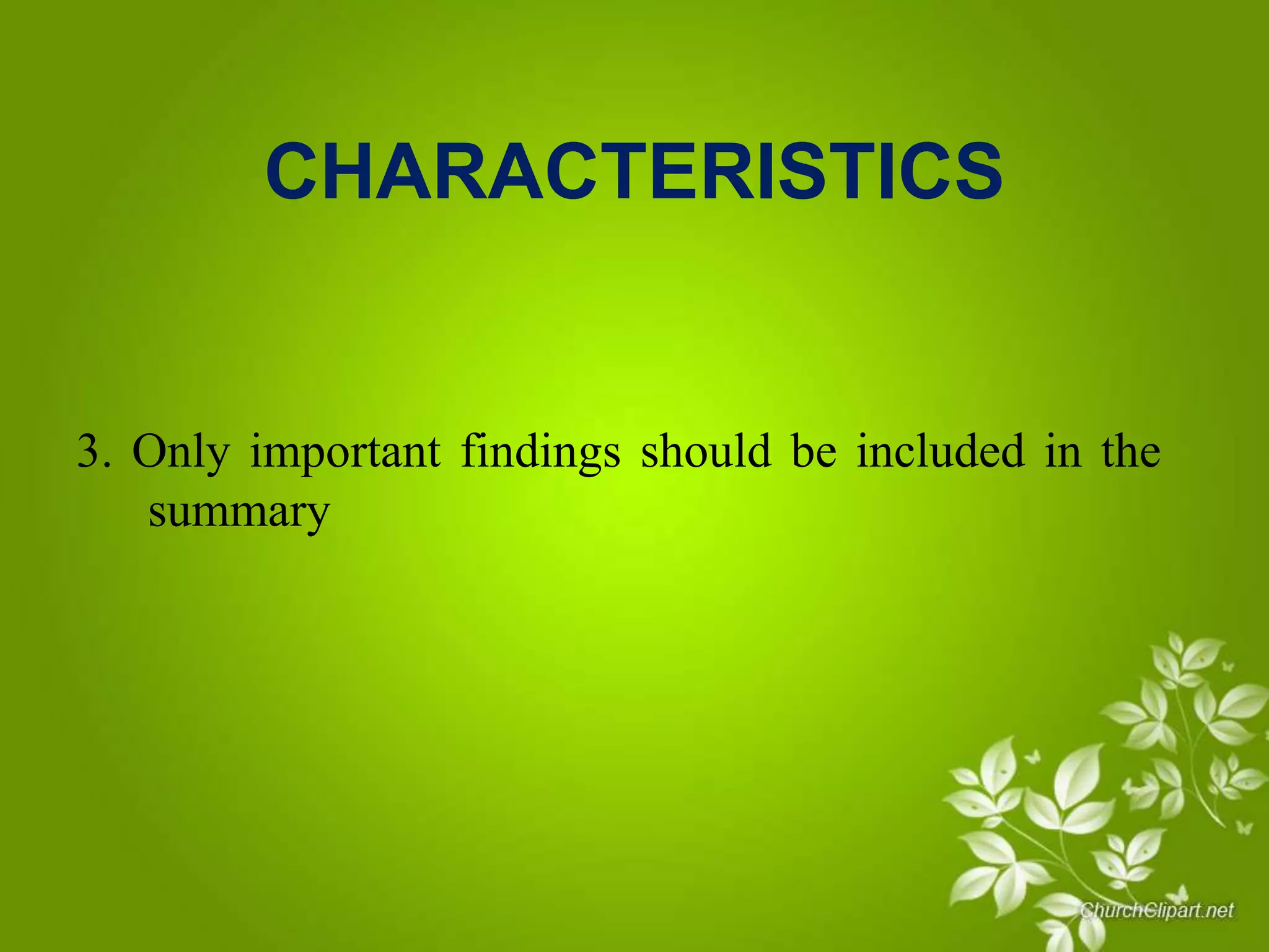 summary and conclusion | PPTX