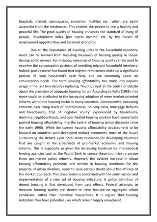 Measuring housing quality | PDF