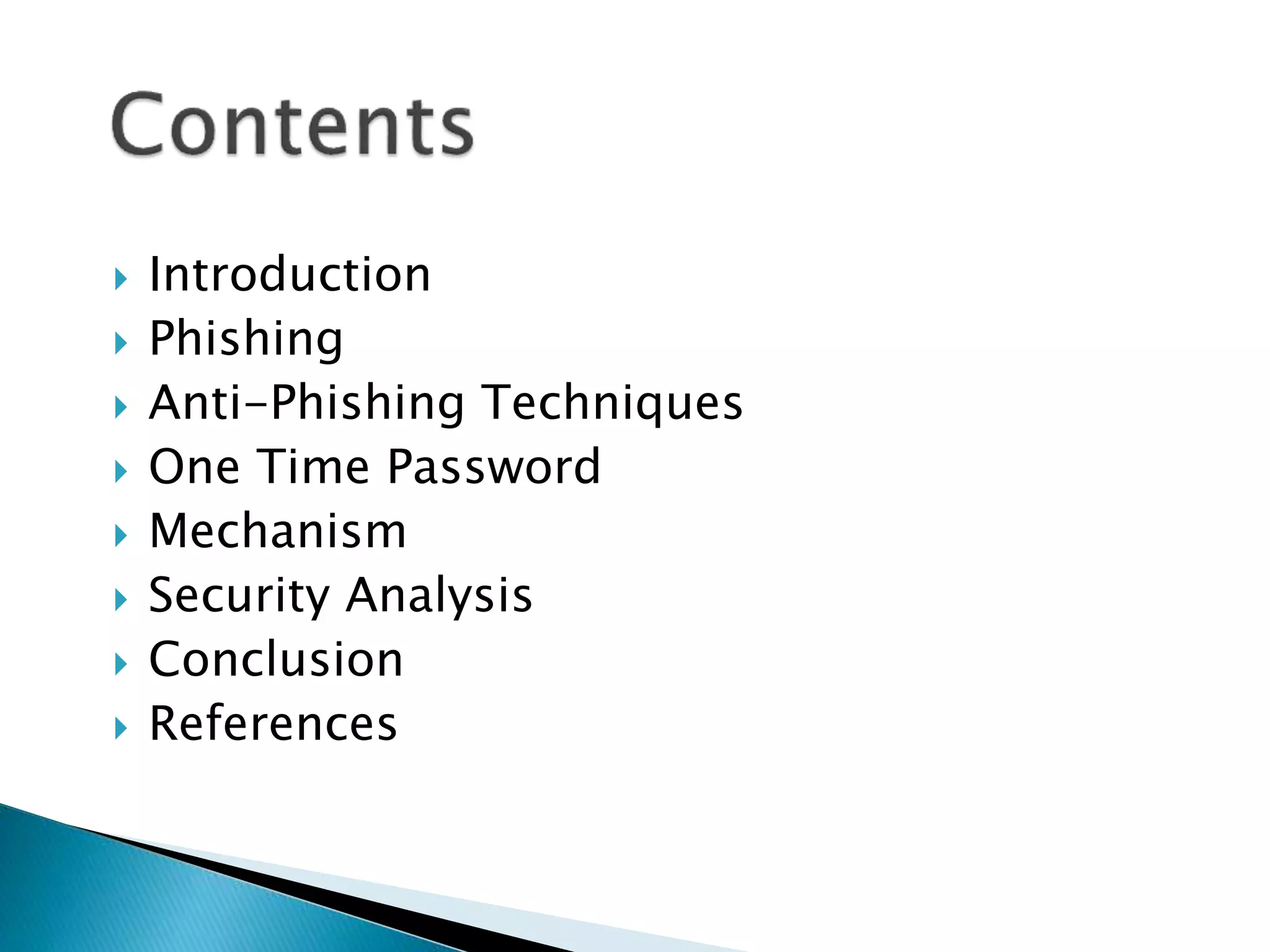 Using OTP prevent Phishing attacks | PPT