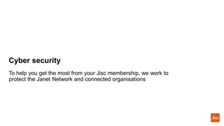 Tech 2 Tech - an overview of Janet Network services | PPTX