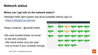 Tech 2 Tech - an overview of Janet Network services | PPTX