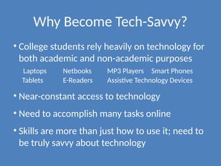 Tech" is a shortened form of the word "technology | PPTX