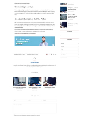 10 Popular Tech Companies That Use Python In 2022 | PDF