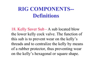 RIG COMPONENTS - Definitions | PPT