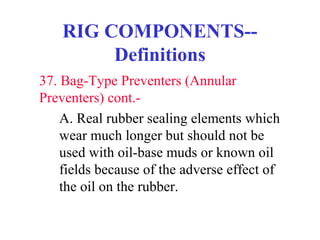RIG COMPONENTS - Definitions | PPT