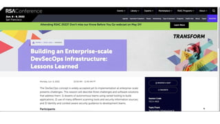 Building an Enterprise-scale DevSecOps Infrastructure: Lessons Learned ...