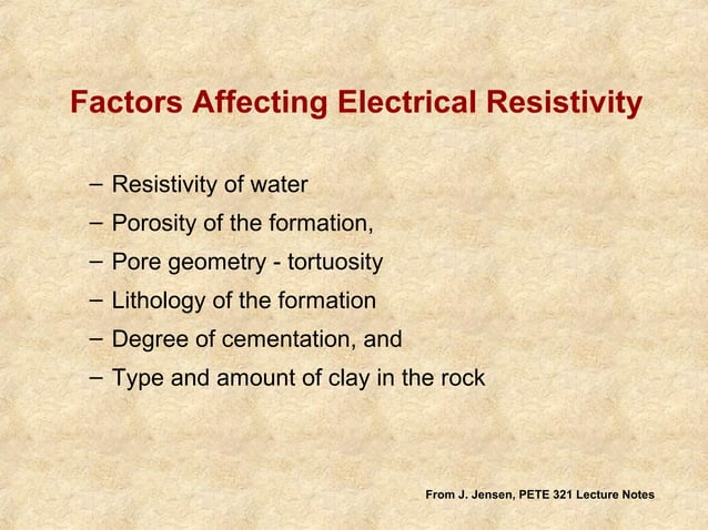 Electrical Properties of Reservoir Rocks | PPT