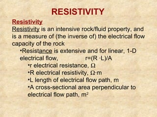 Electrical Properties of Reservoir Rocks | PPT