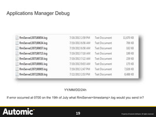 Automic Support Tips and Tricks | PPT