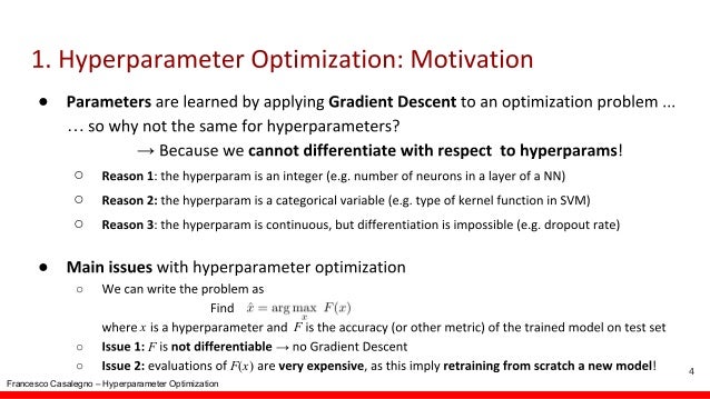 Hyperparameter Optimization for Machine Learning Hyperparameter Optimization for Machine Learning