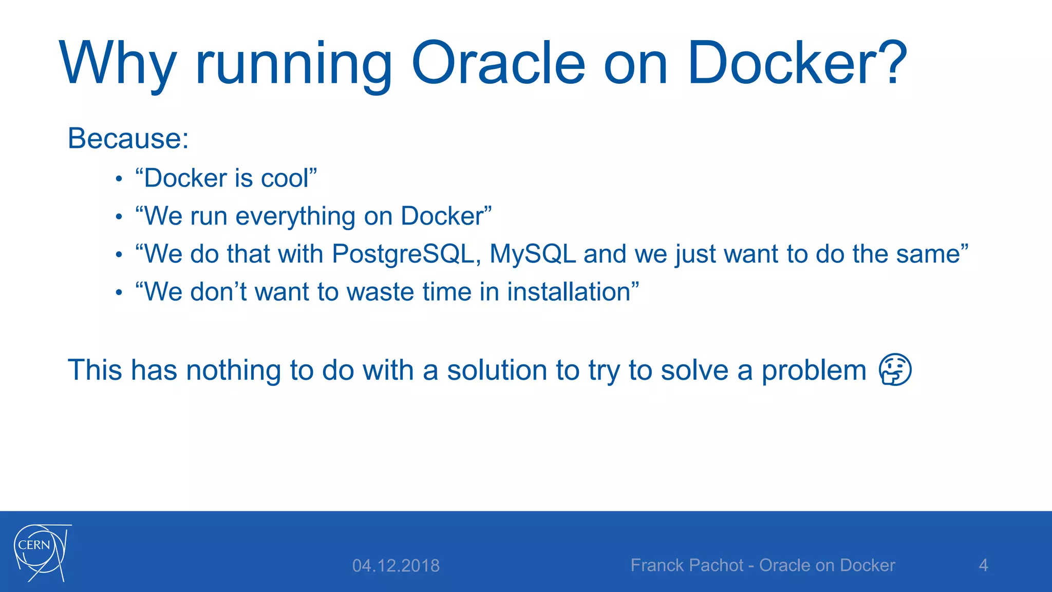 Oracle Database On Docker Ppt 6652