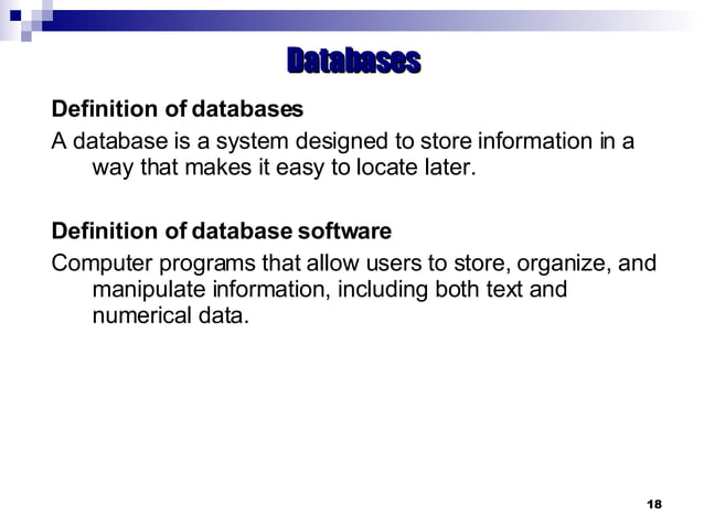 Applications: Word-Processing, Spreadsheet & Database | PPT