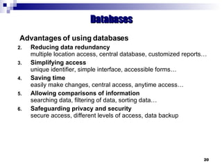 Applications: Word-Processing, Spreadsheet & Database | PPT