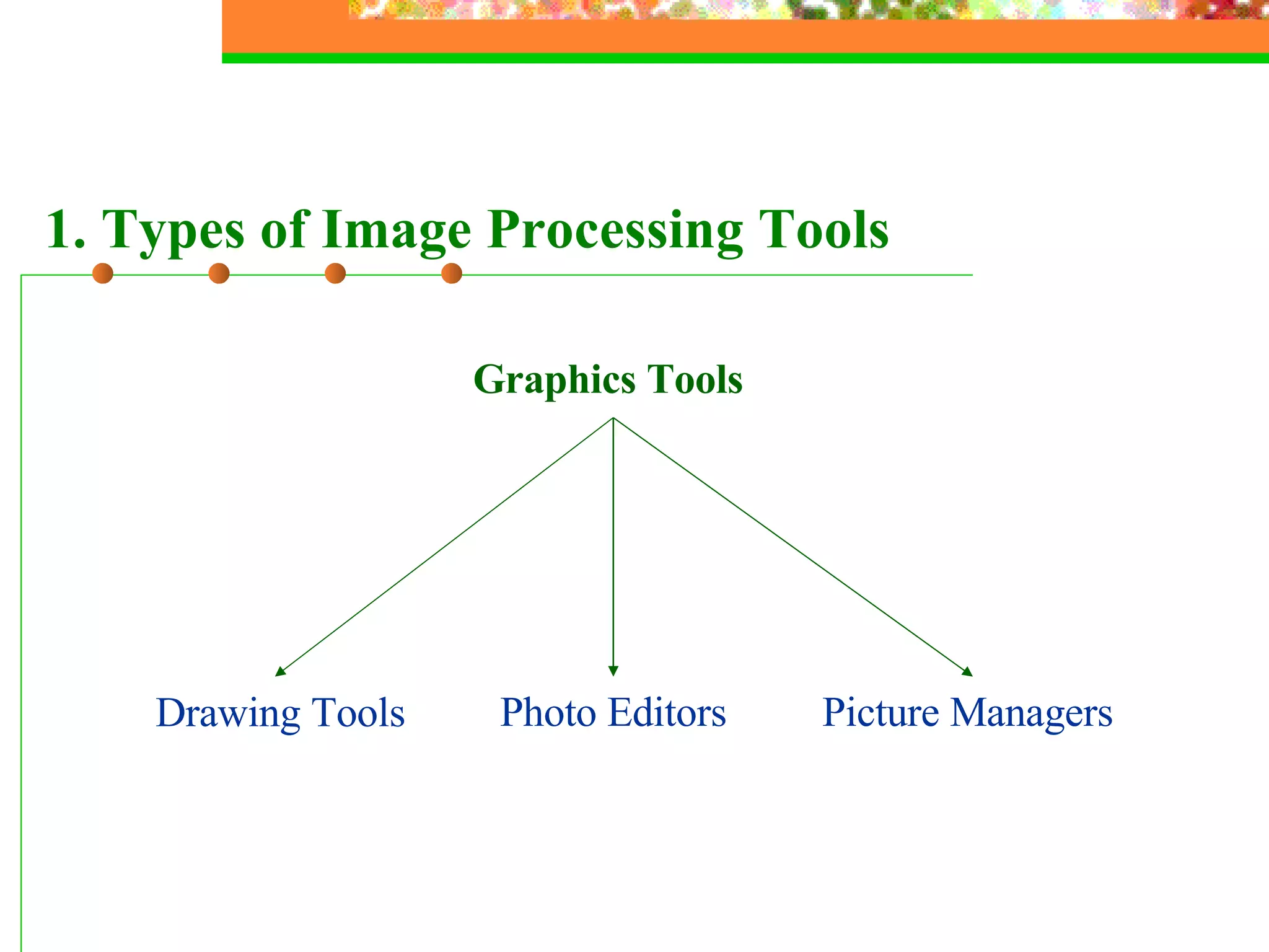 Image Processing Tools and Types of Drawings | PPT