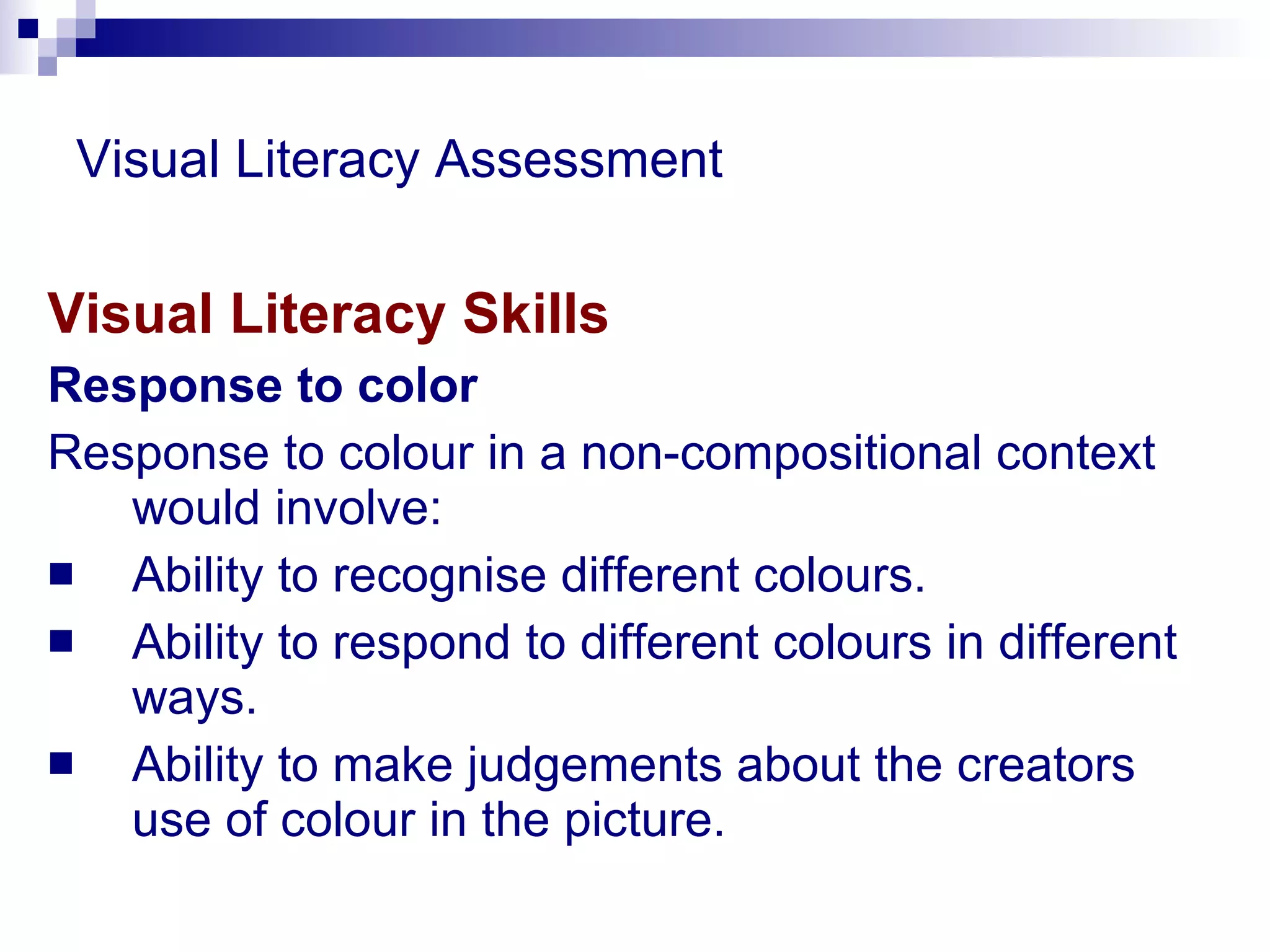 Visual Literacy Assessment | PPT