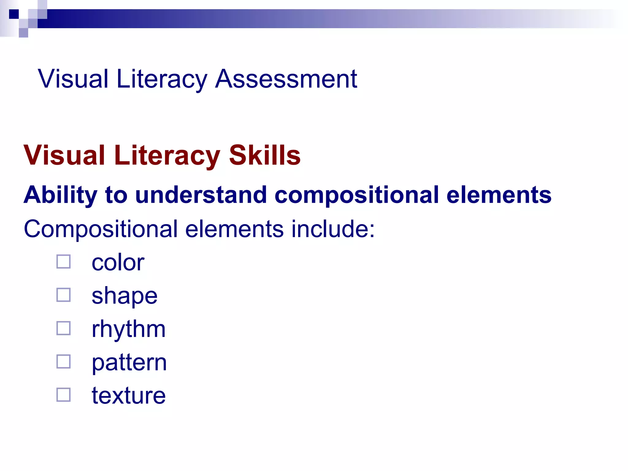 Visual Literacy Assessment | PPT