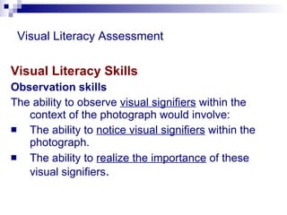 Visual Literacy Assessment | PPT
